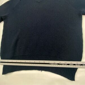 Vintage | Sweaters | Guc Vintage Ingo Deep Navy Blue V Neck Wool Blend ...